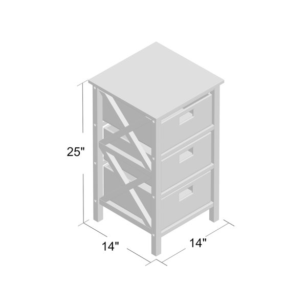 August Grove Altenpohl 3 Drawer End Table Reviews Wayfair